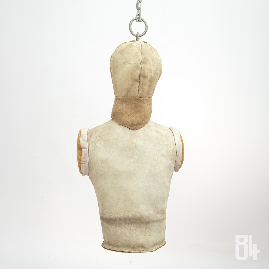 Vintage Beige Leather Punching Dummy Torso, Small Antique Boxing Dummy ...