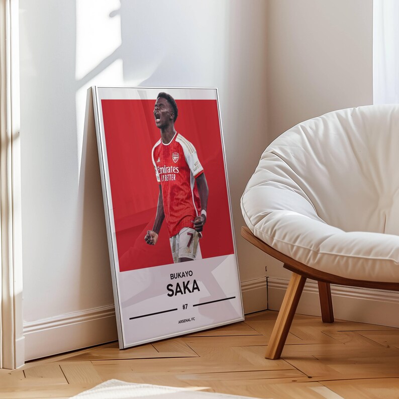 Bukayo Saka Poster, Arsenal Poster, Soccer Gifts, Sports Poster ...