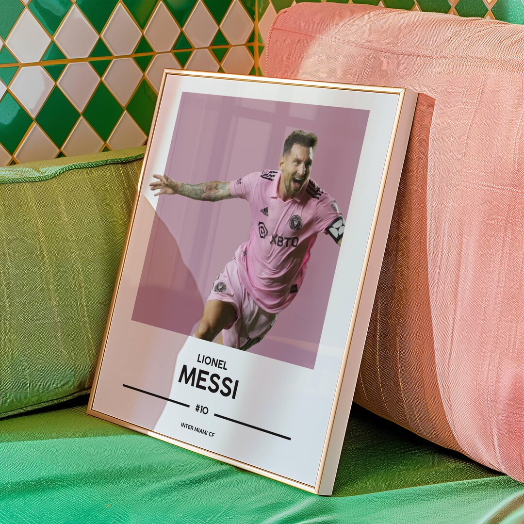 Lionel Messi Poster, Inter Miami Poster, Soccer Gifts, Sports Poster ...