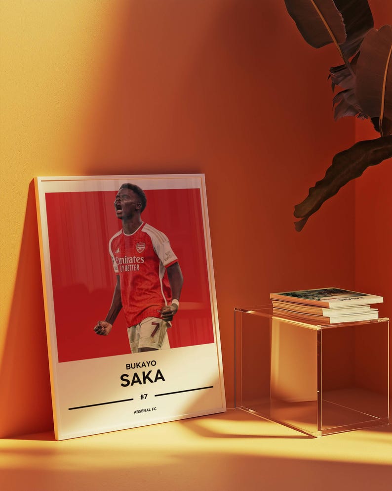 Bukayo Saka Poster, Arsenal Poster, Soccer Gifts, Sports Poster ...