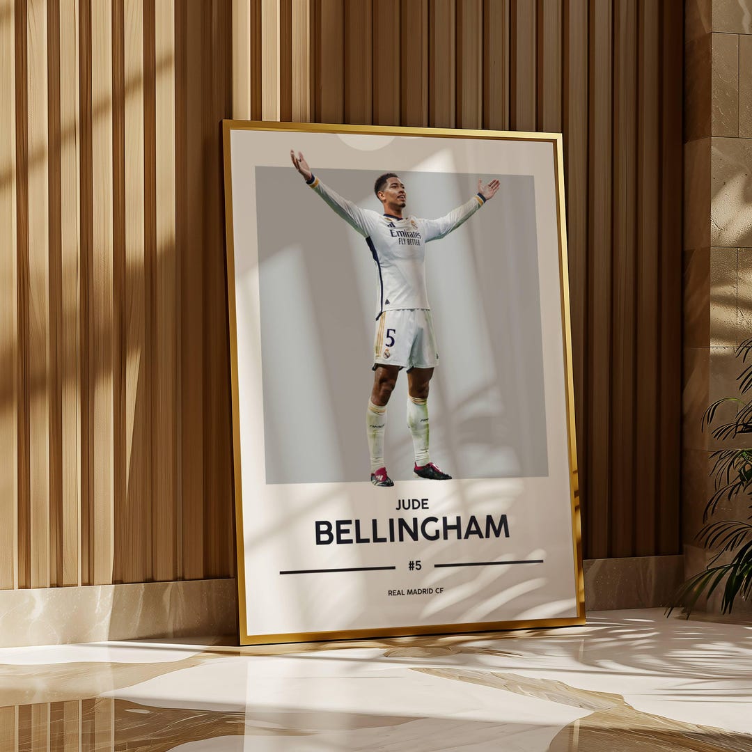 Jude Bellingham Poster, Real Madrid Poster, Soccer Gifts, Sports Poster ...
