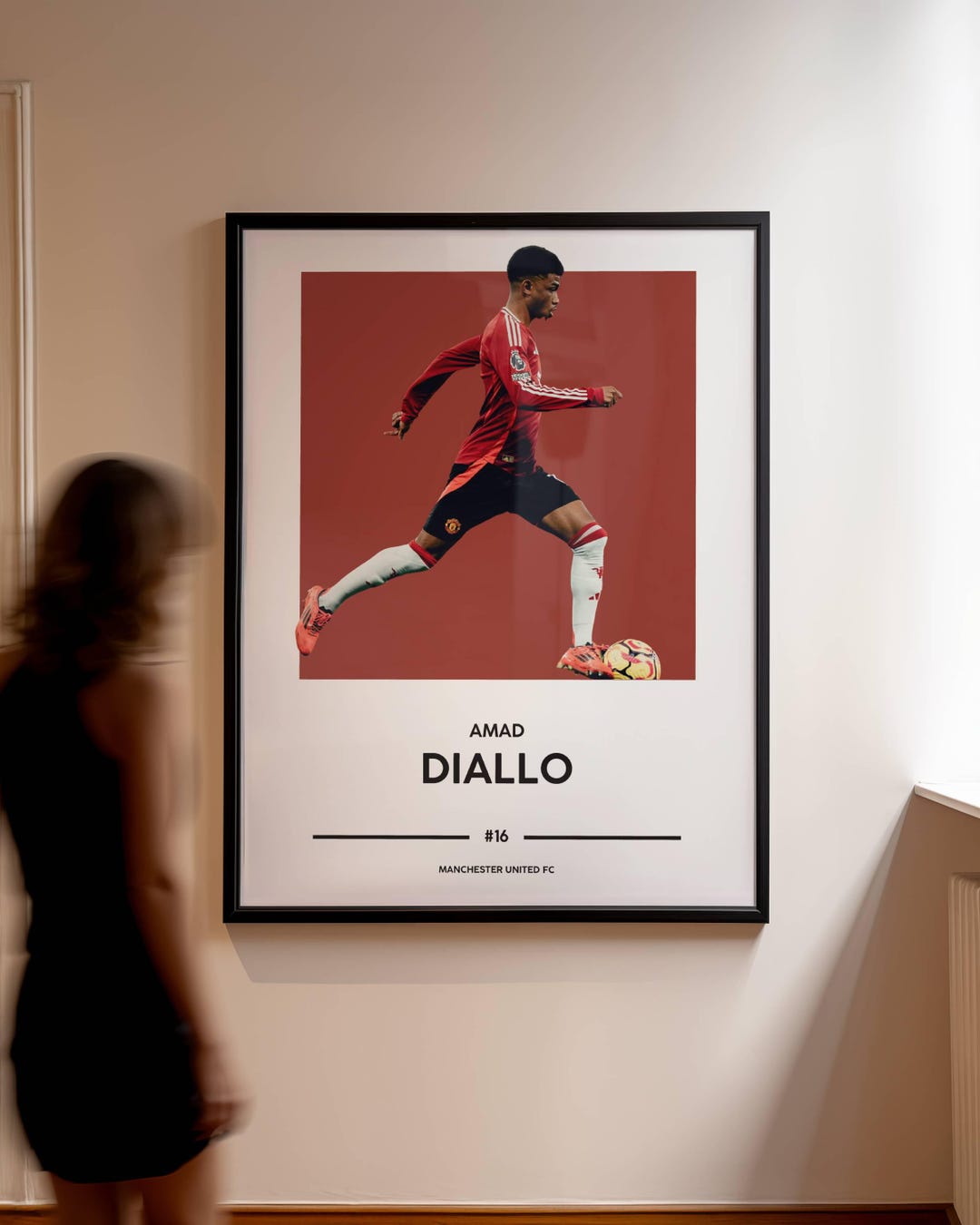 Amad Diallo Poster, Manchester United FC Poster, Soccer Gifts, Sports ...