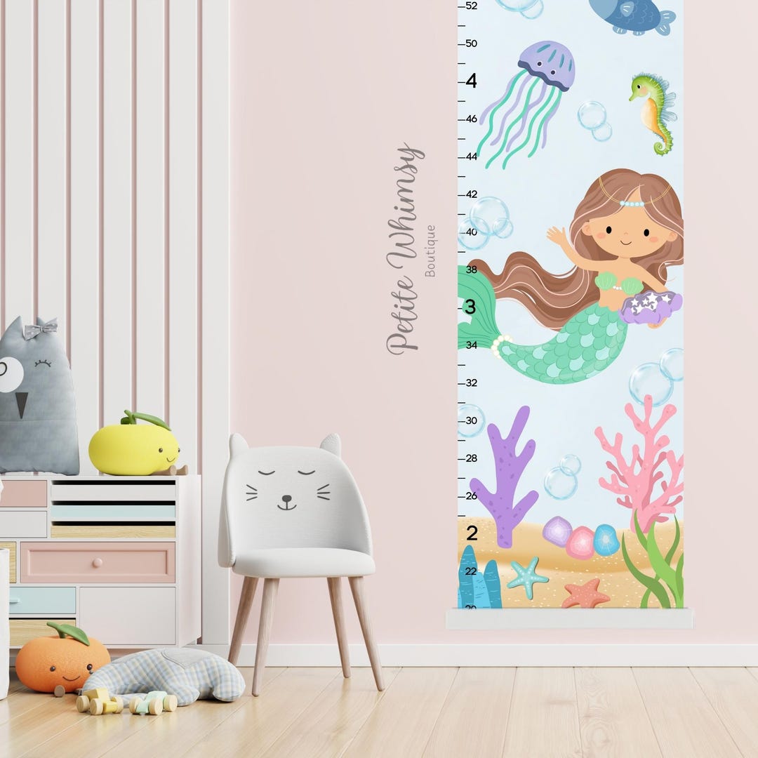 Personalized Mermaid Growth Chart – Under the Sea Nursery Decor - Etsy