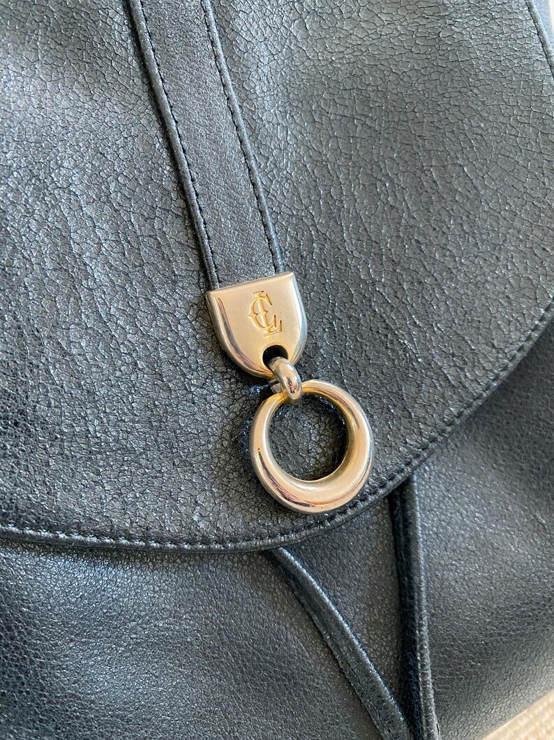 Made in France Claude Gérard Black Leather Bucket Bag - Etsy