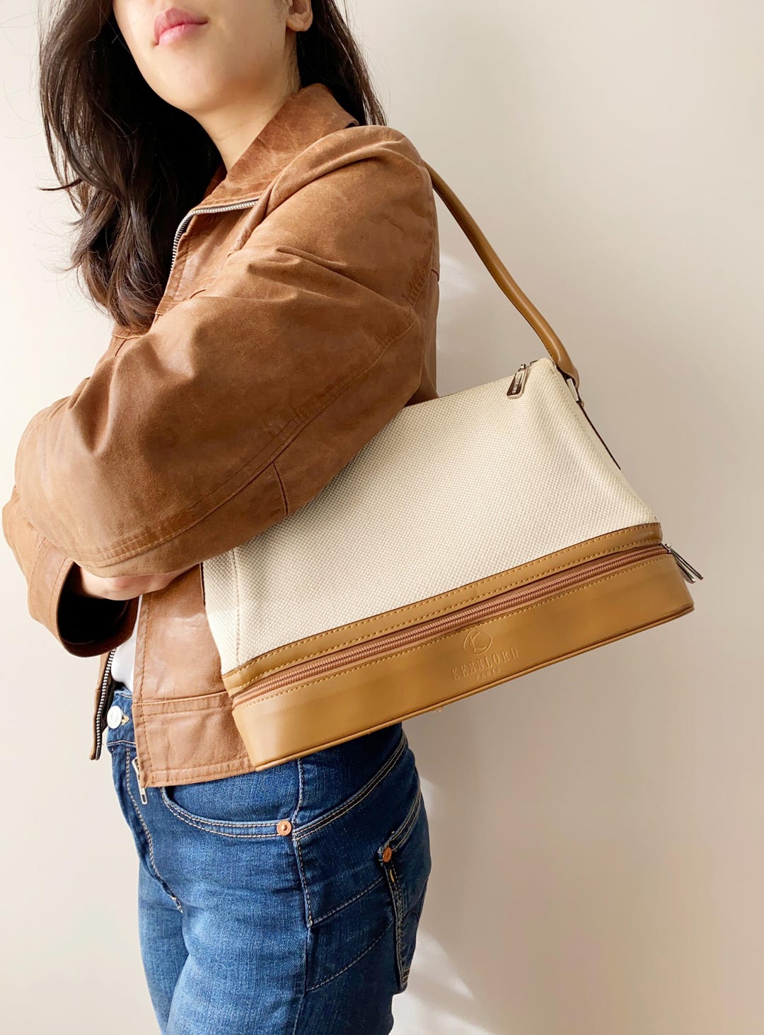 Made in France Kesslord Paris Canvas Leather Bag - Etsy