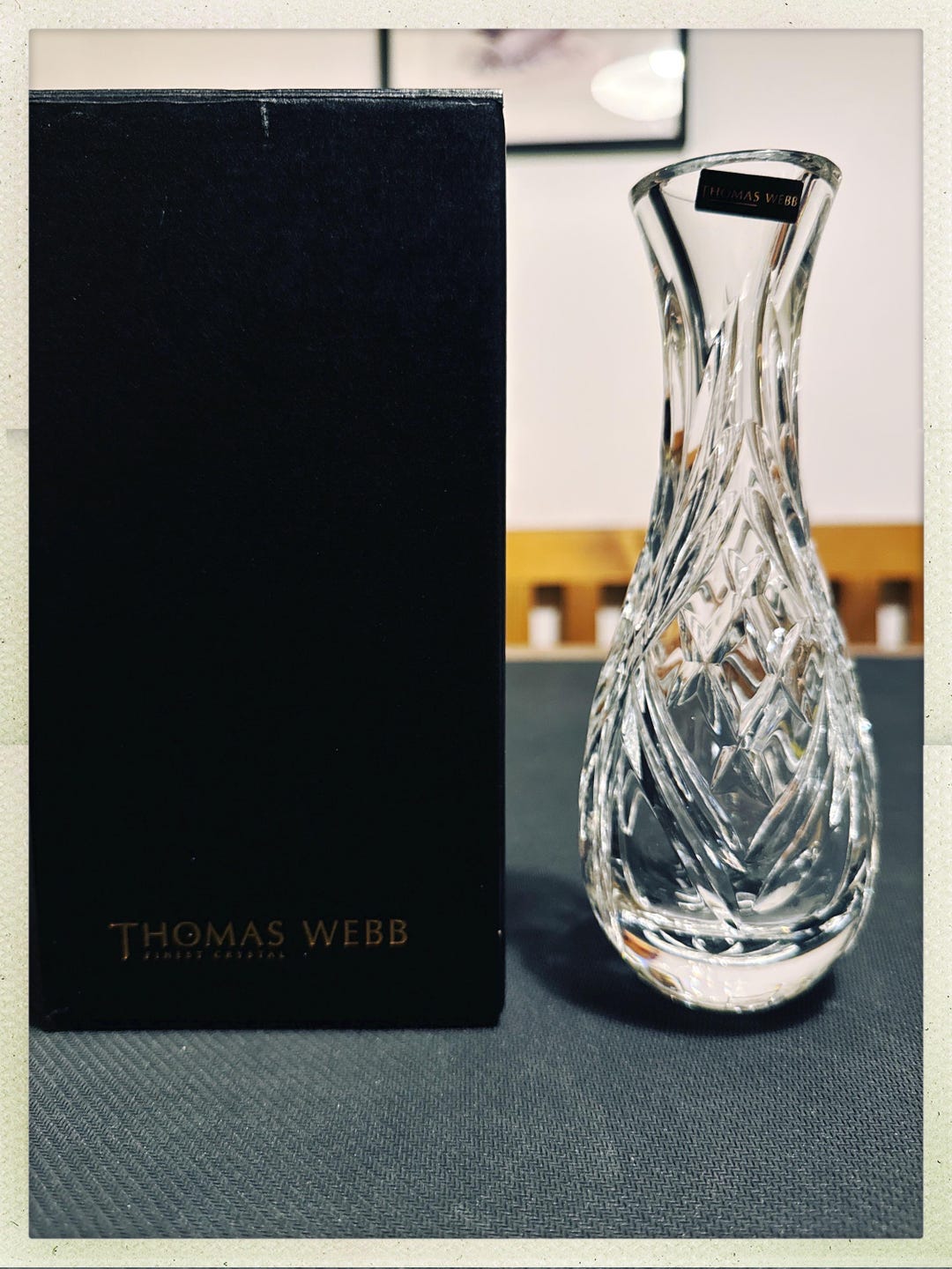 Thomas Webb Crystal Vase - Etsy