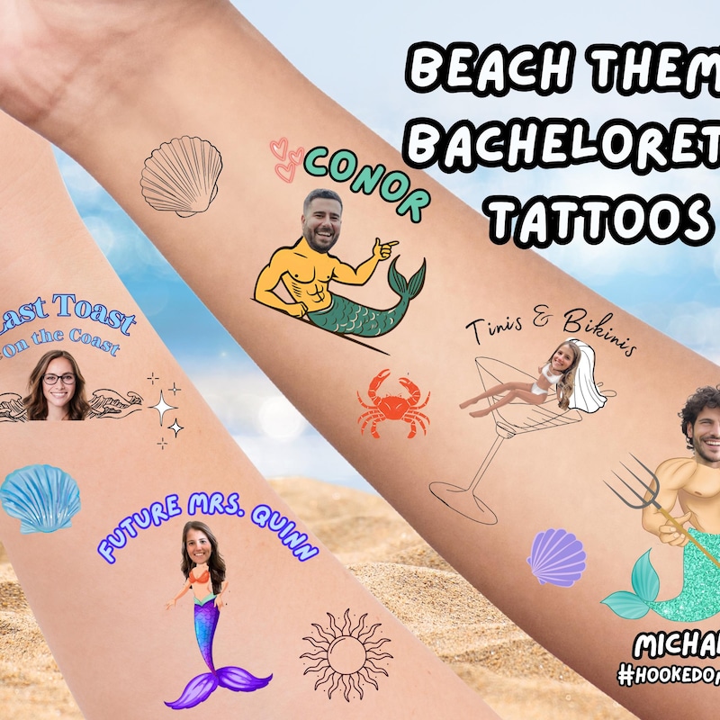 Temporary Tattoo Beach - Etsy