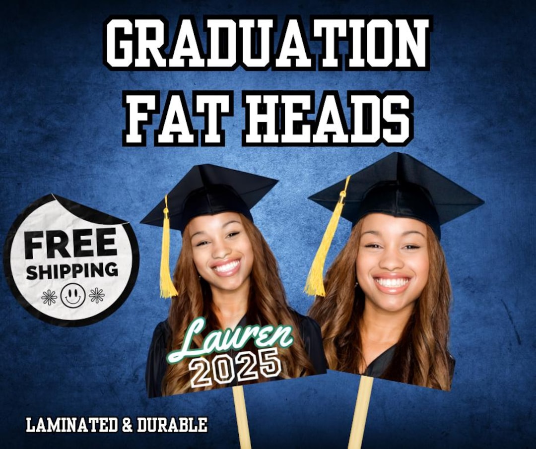 Custom Graduation Big Head Cutout – Personalized Fathead Face Sign for ...