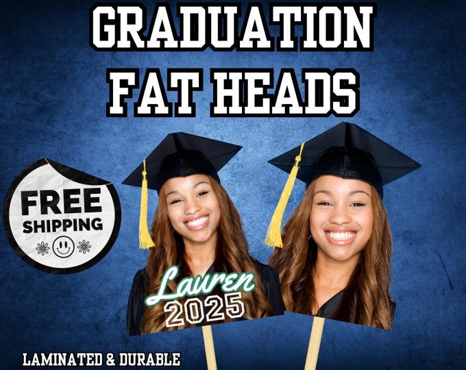 Custom Graduation Big Head Cutout – Personalized Fathead Face Sign for ...