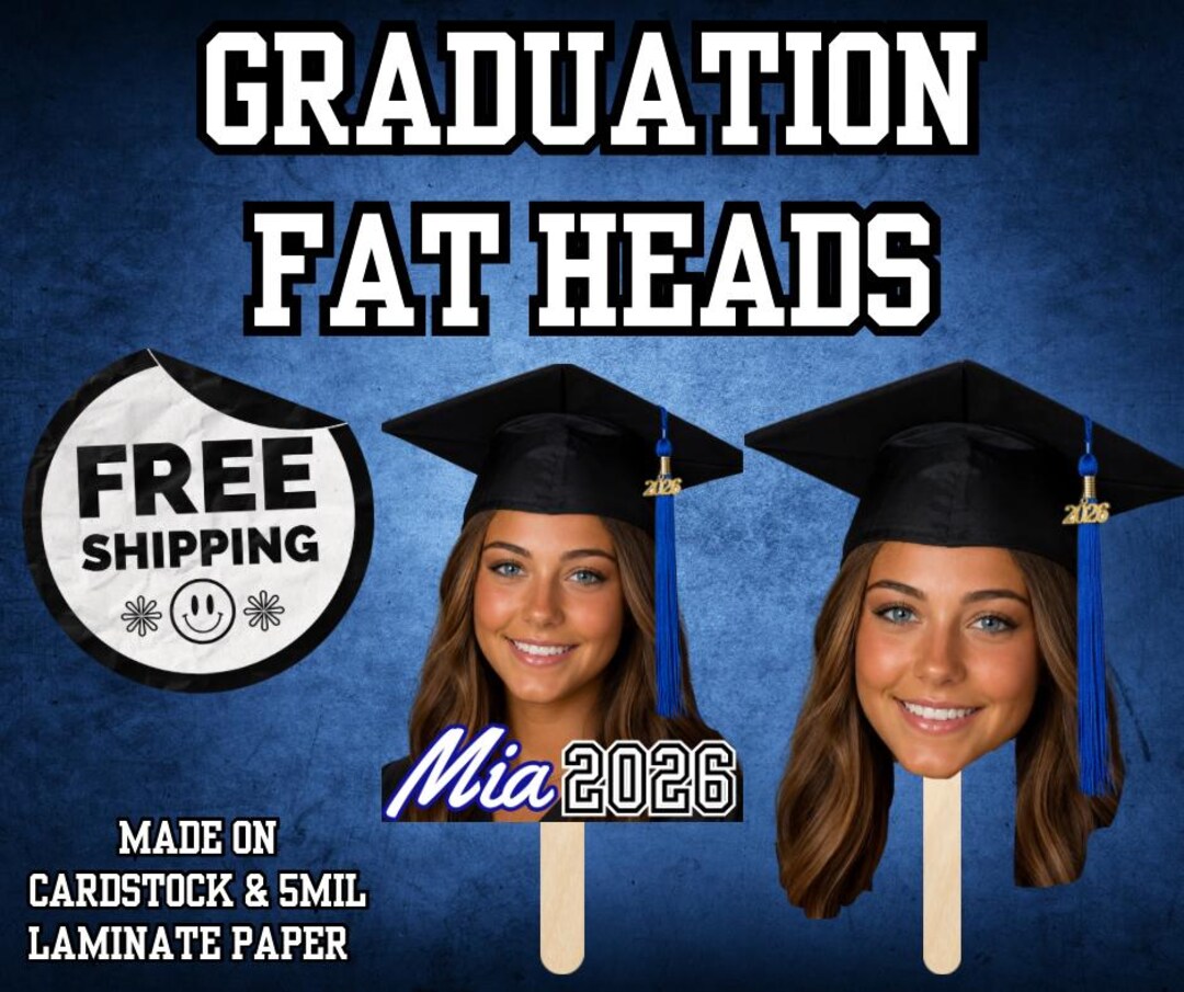 Custom Graduation Big Head Cutout – Personalized Fathead Face Sign for ...