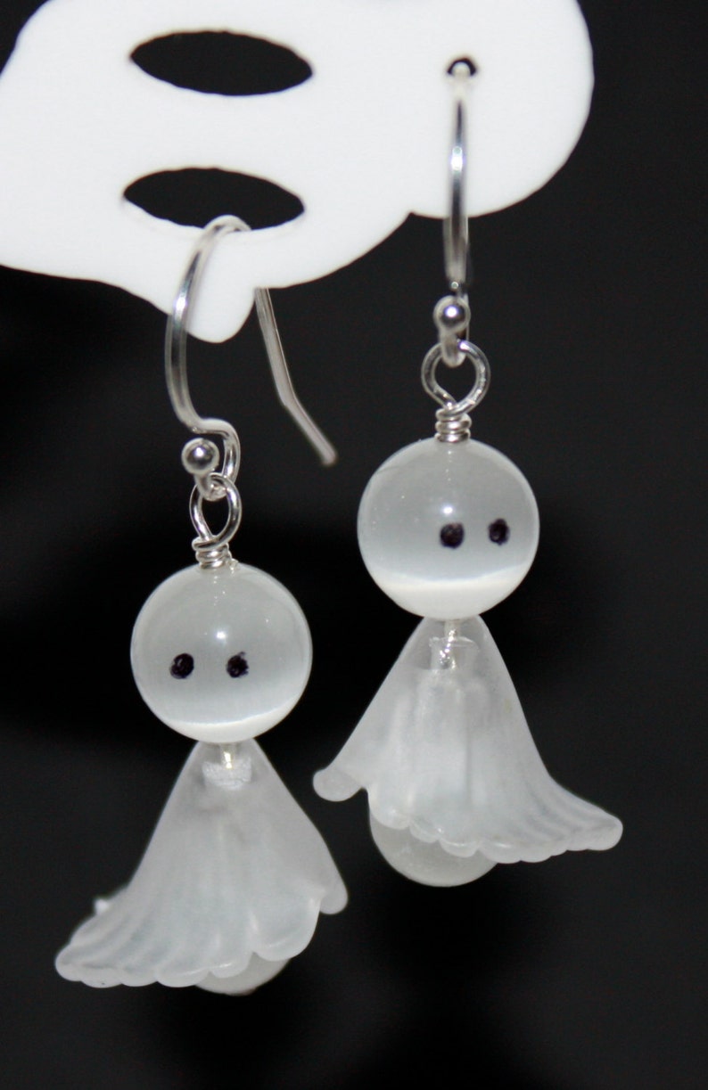 Ghost Earrings-halloween Earrings-friendly Casper White Ghosts-ghost ...