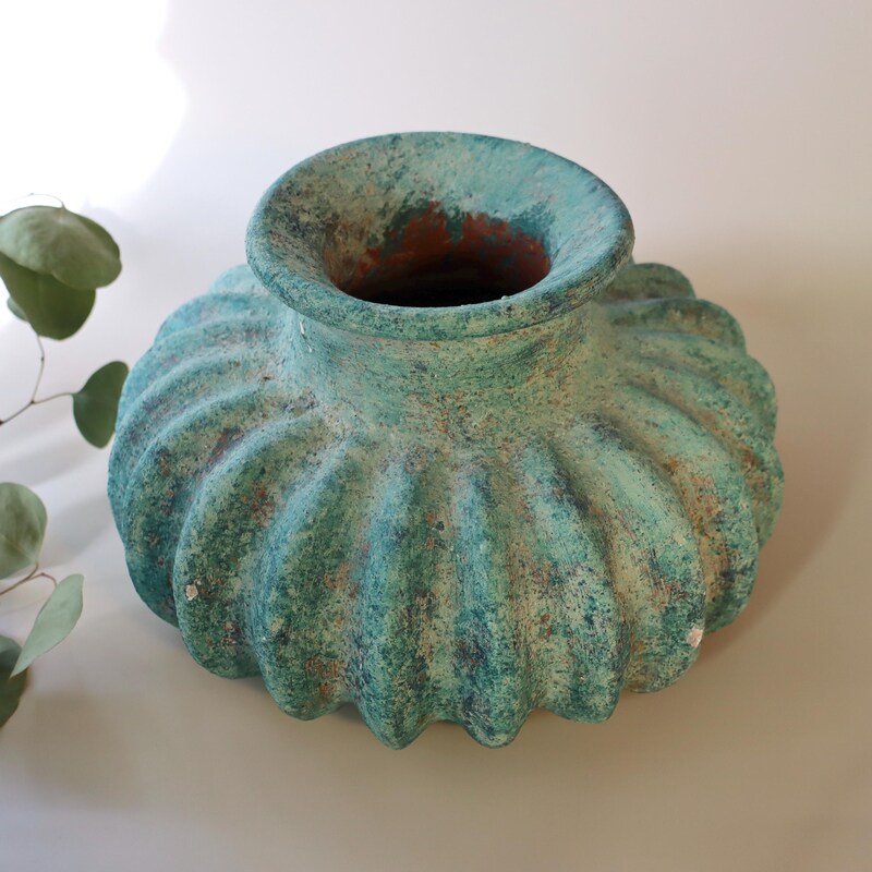 Teal Flower Vase - Etsy