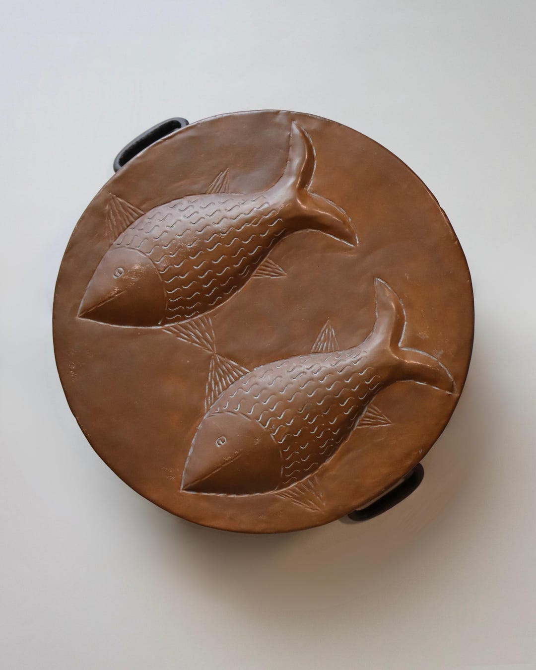 Large Vintage Copper Fish Mold With Handles | Copper Wall Decor ...