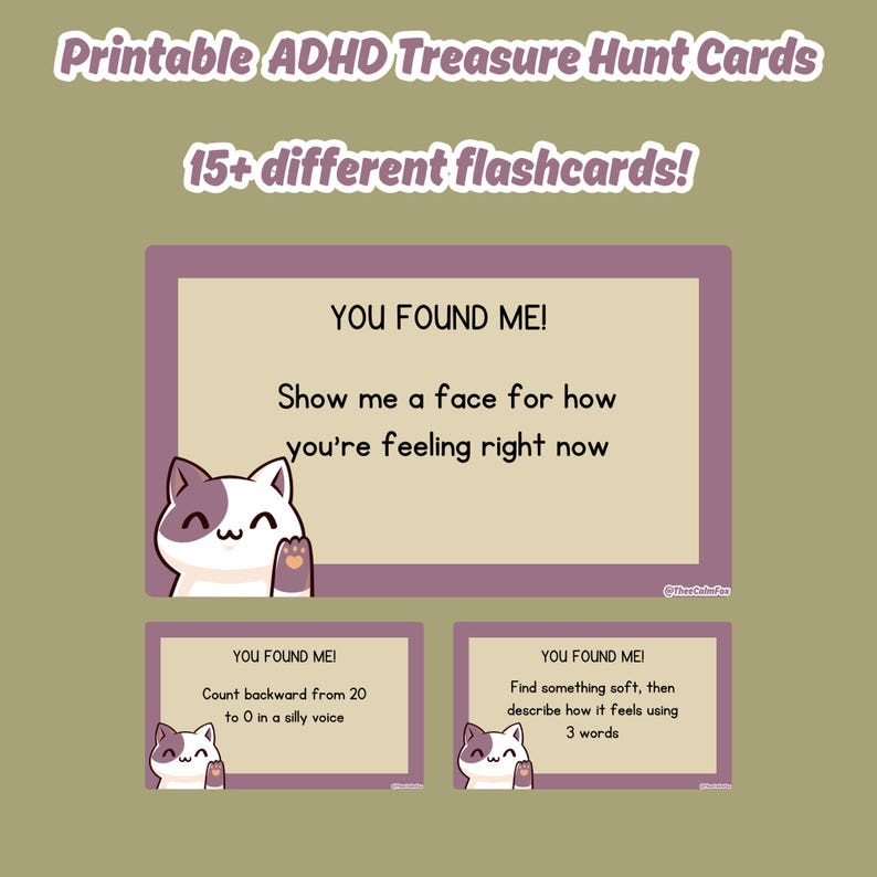 Printable ADHD Executive Functioning Flash Cards – Focus & Self ...