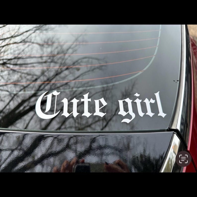 Cute Girl Car Decal - Weatherproof Vinyl Sticker - Etsy