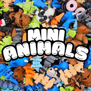 Mini Animals - Articulating Tiny Animals - 3D Printed Fidget Toy ...