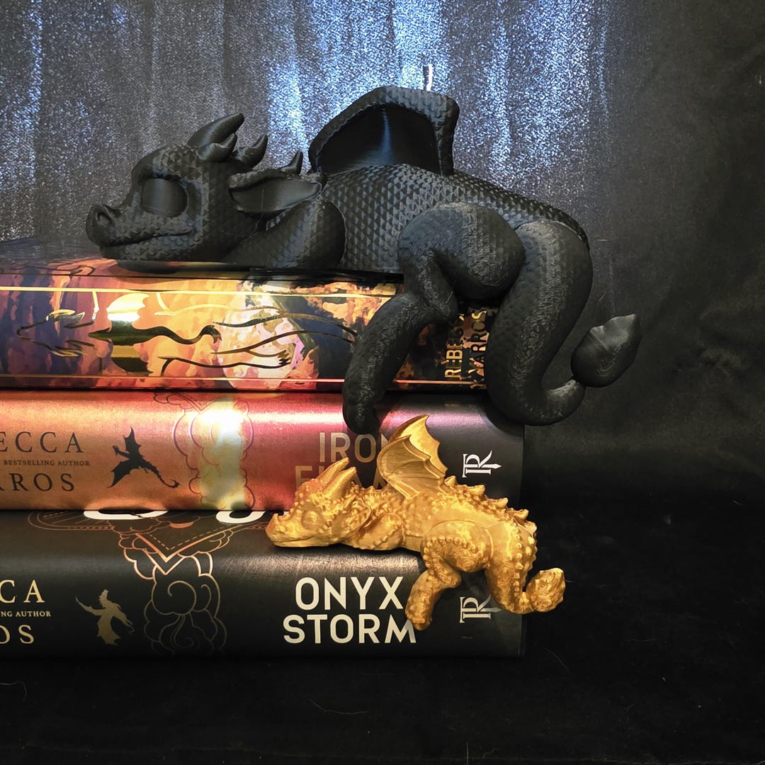 Sleeping Bookshelf Dragon - Adorable Shelf Decoration - 3D Printed Design for Books and More ...