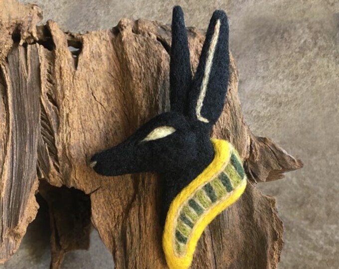 Needle Felted Anubis Pin Brooch - Etsy