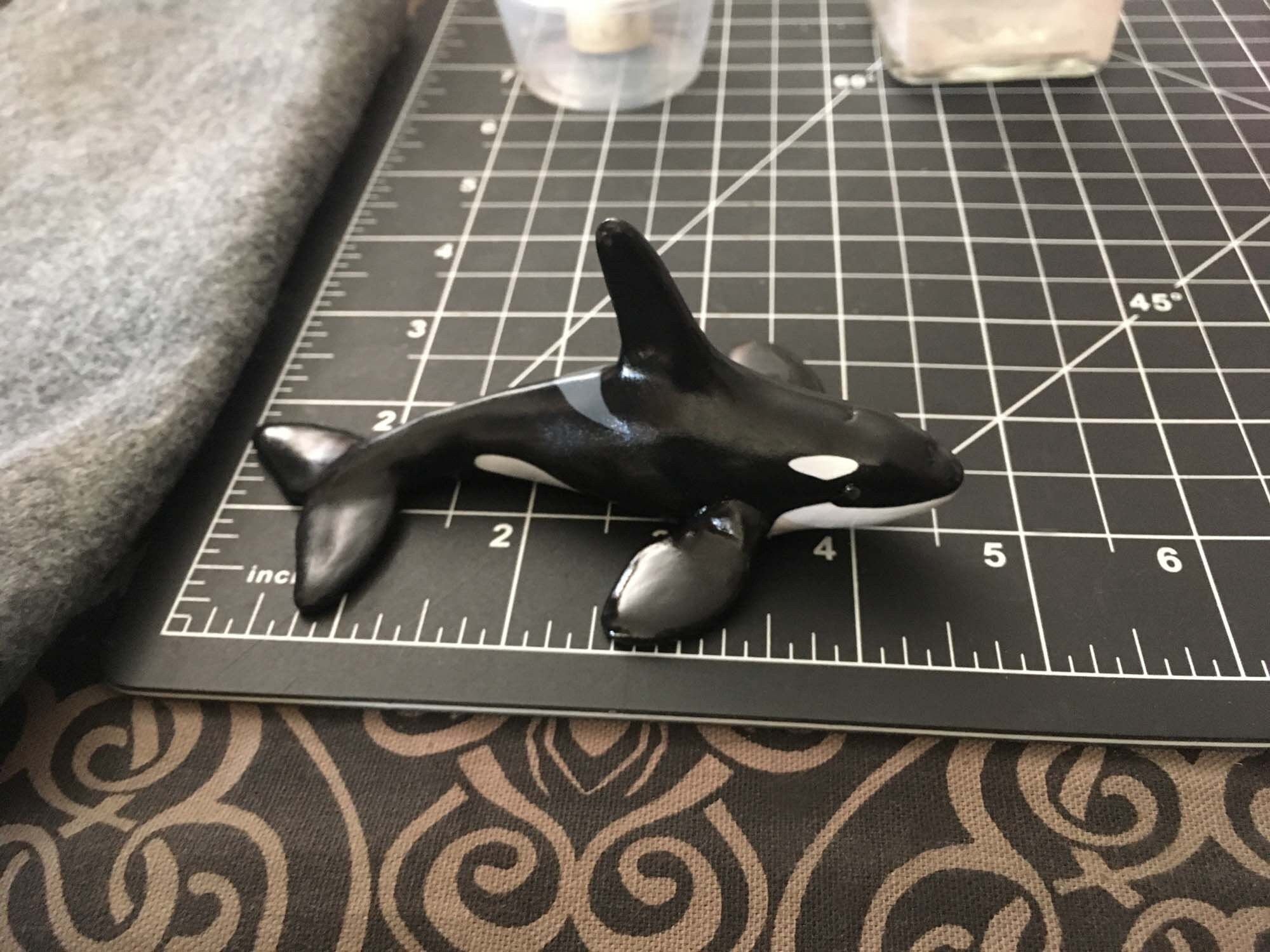 Killer Whale Orca Polymer Clay Figurine | Etsy