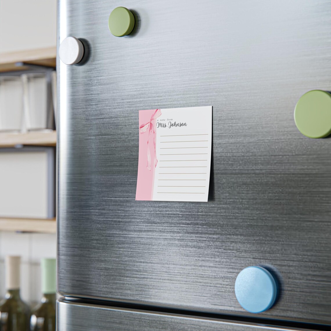 Personalizable Teacher Post-it® Note Pads, Pink Bow Coquette Design ...