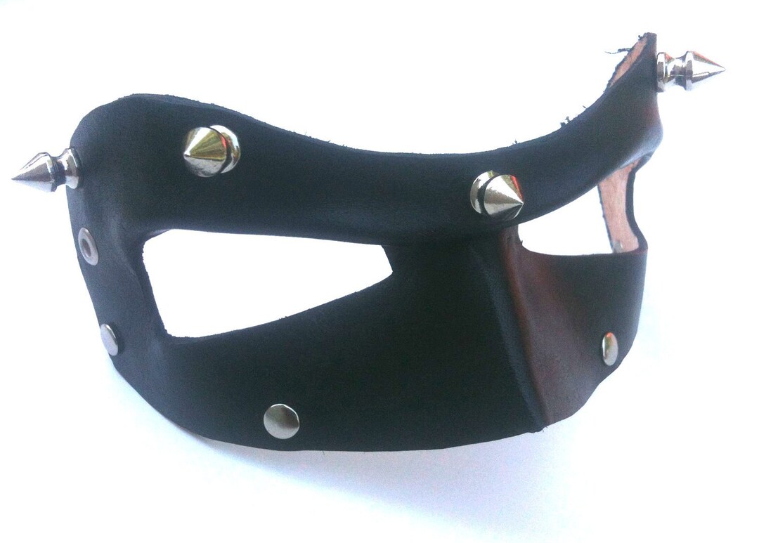 Hero With Spikes Leather Mask - Etsy