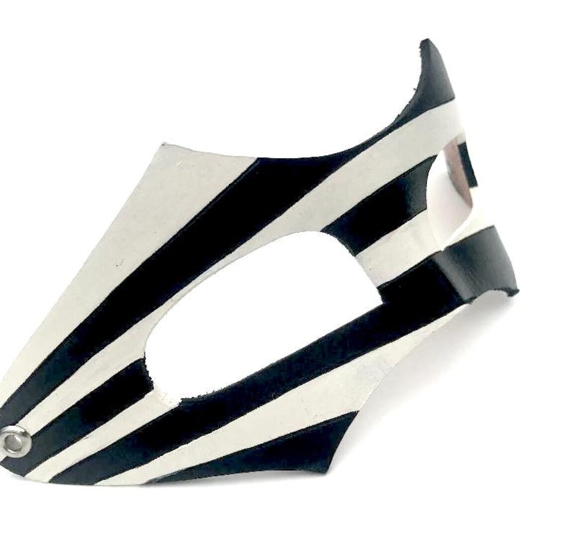 Striped Bandit Leather Mask - Etsy