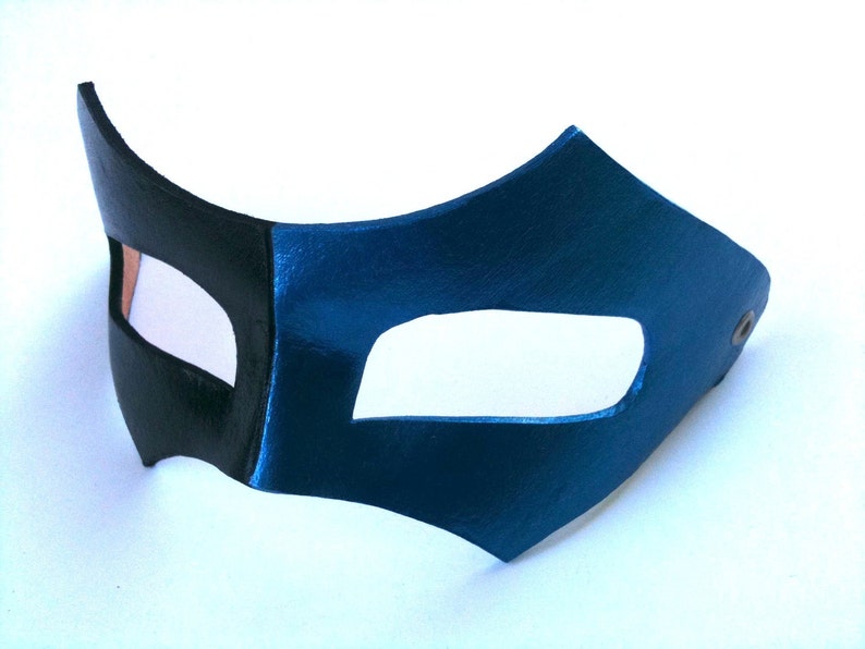 Half and Half Bandit Leather Mask - Etsy