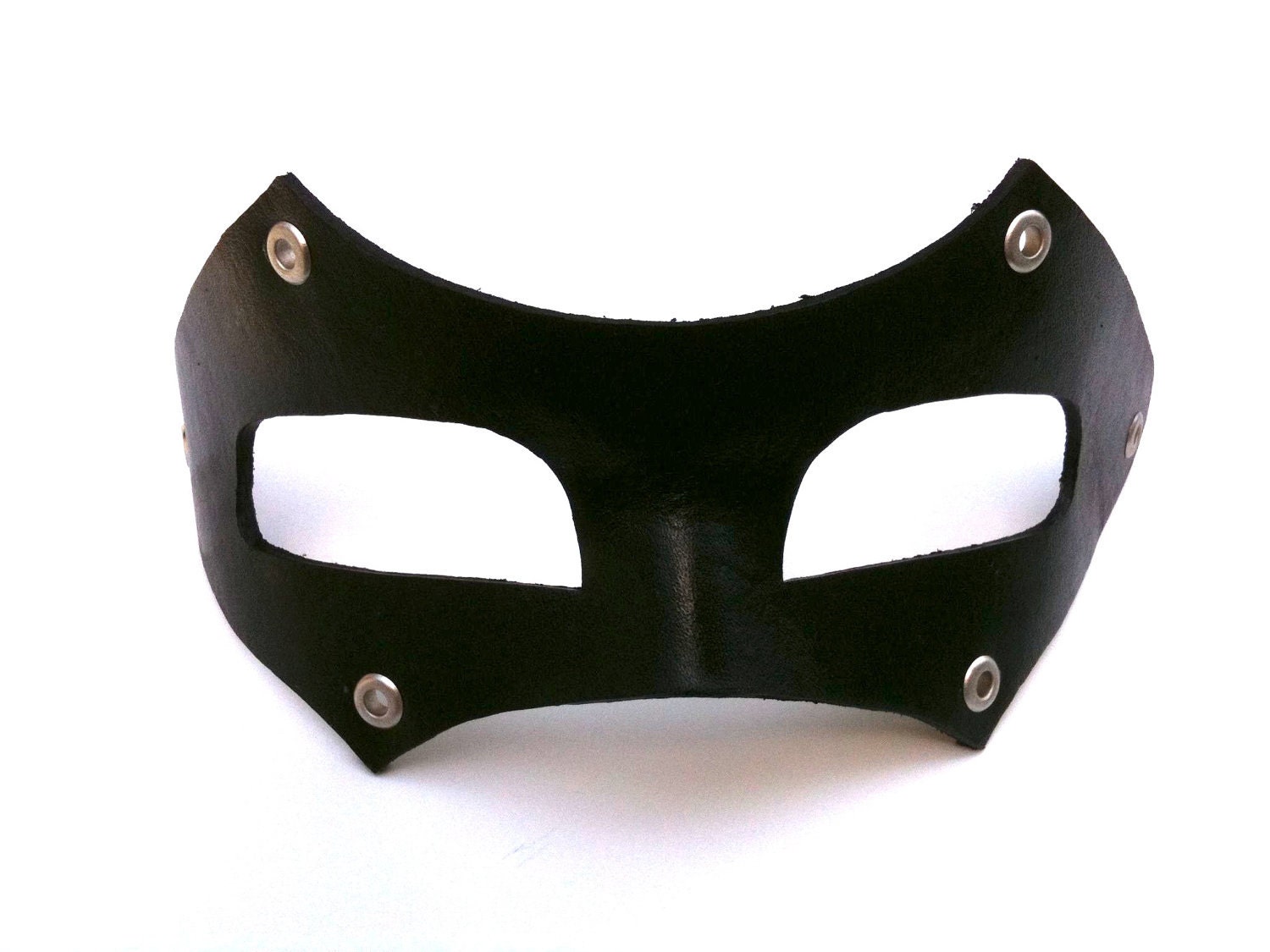 Bandit With Grommets Leather Mask - Etsy