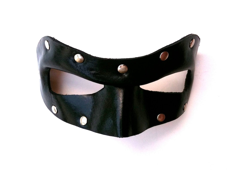 Hero With Studs Leather Mask - Etsy