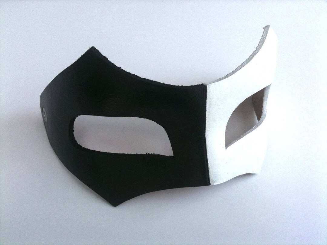 Half and Half Bandit Leather Mask - Etsy