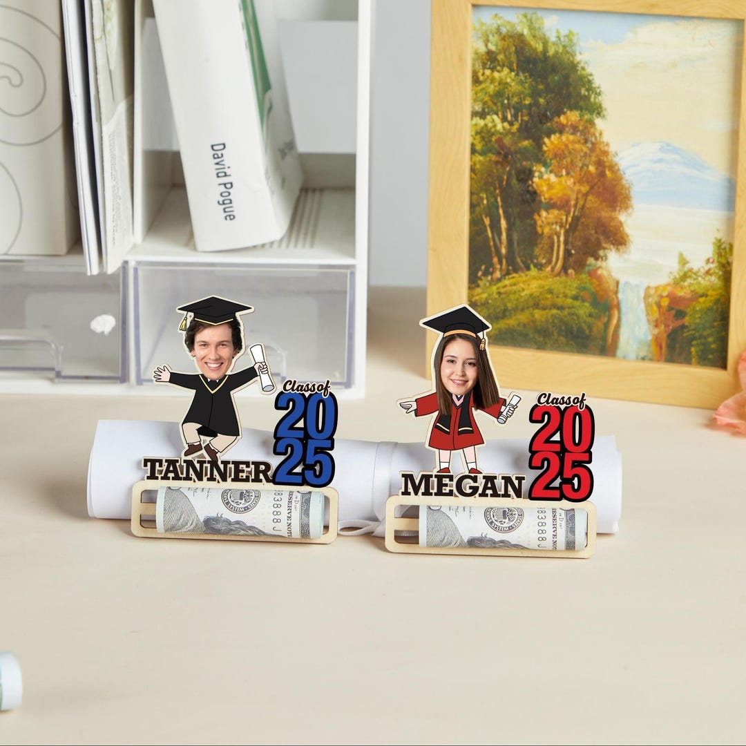 Custom 2025 Funny Graduation Money Holder, Personalized Face & Name ...
