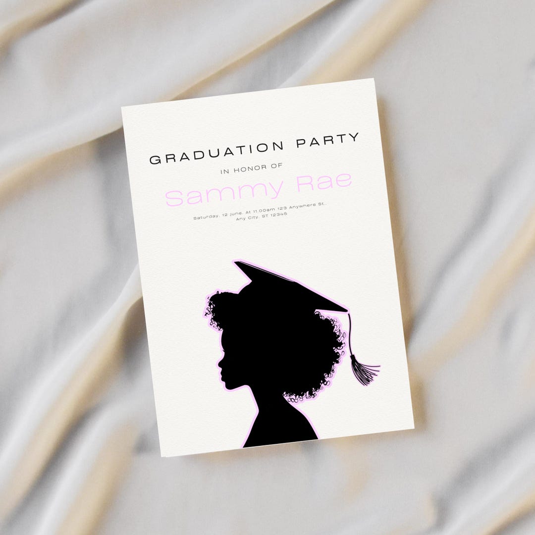 Graduation Party Invitation | Black Grad Celebration | Afrocentric ...