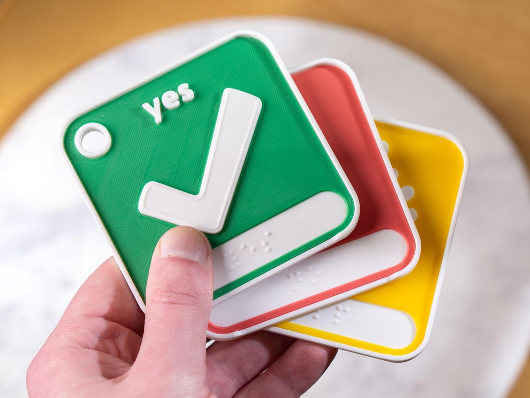 Yes No Help - AAC With Braille - Core Words Essentials Set - Low-tech ...