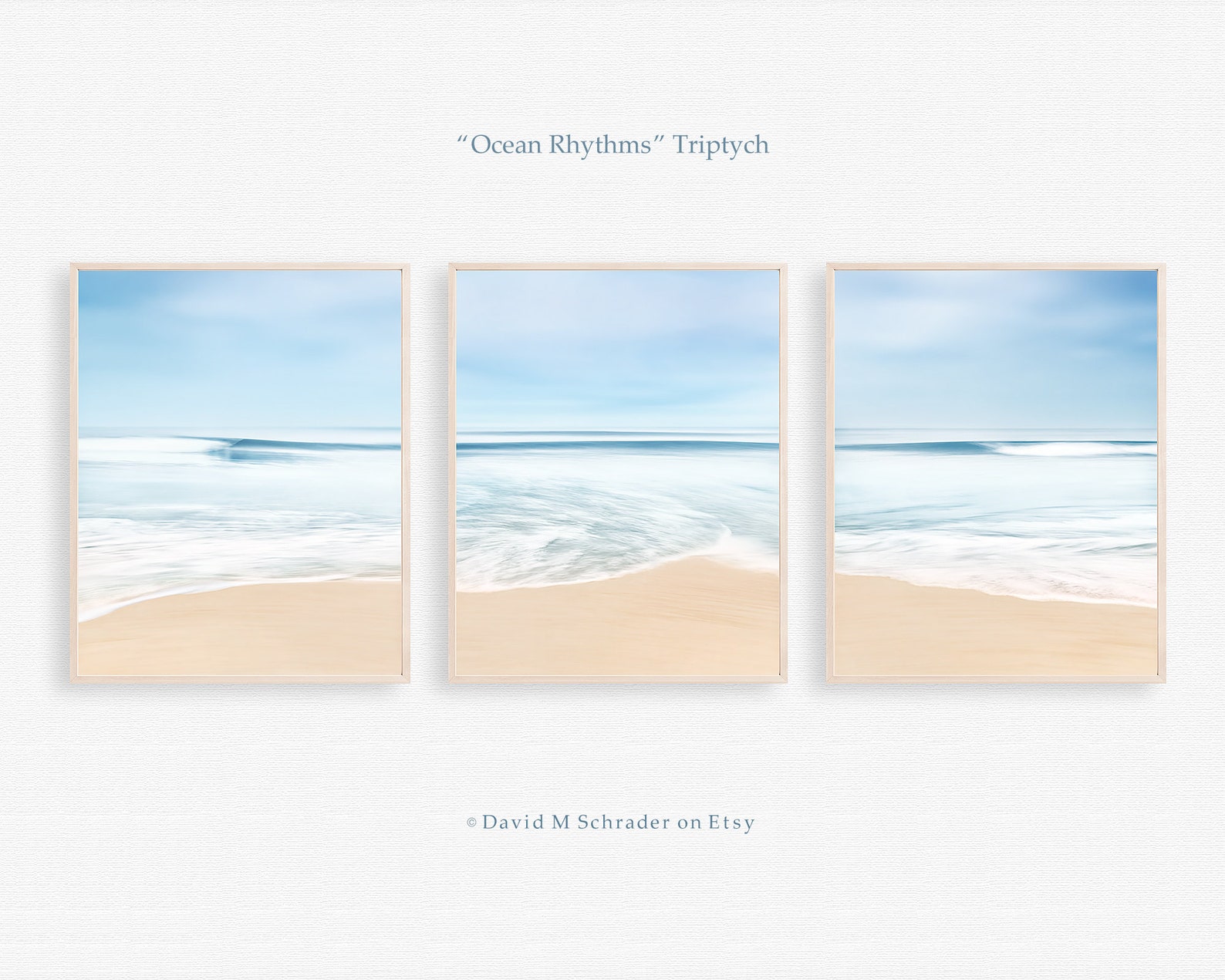 Set of 3 Wave Prints, Ocean Wave Triptych, Surf Print Set, Surf Wall ...