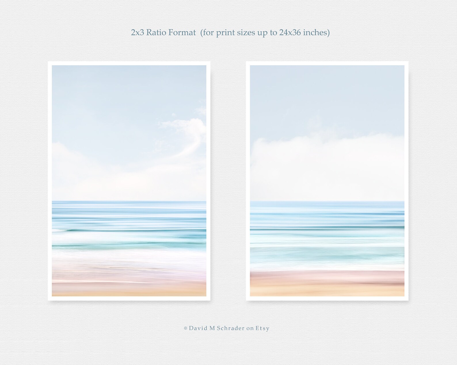 Set of 2 Wave Prints Ocean Wave Print Set Seascape Diptych - Etsy