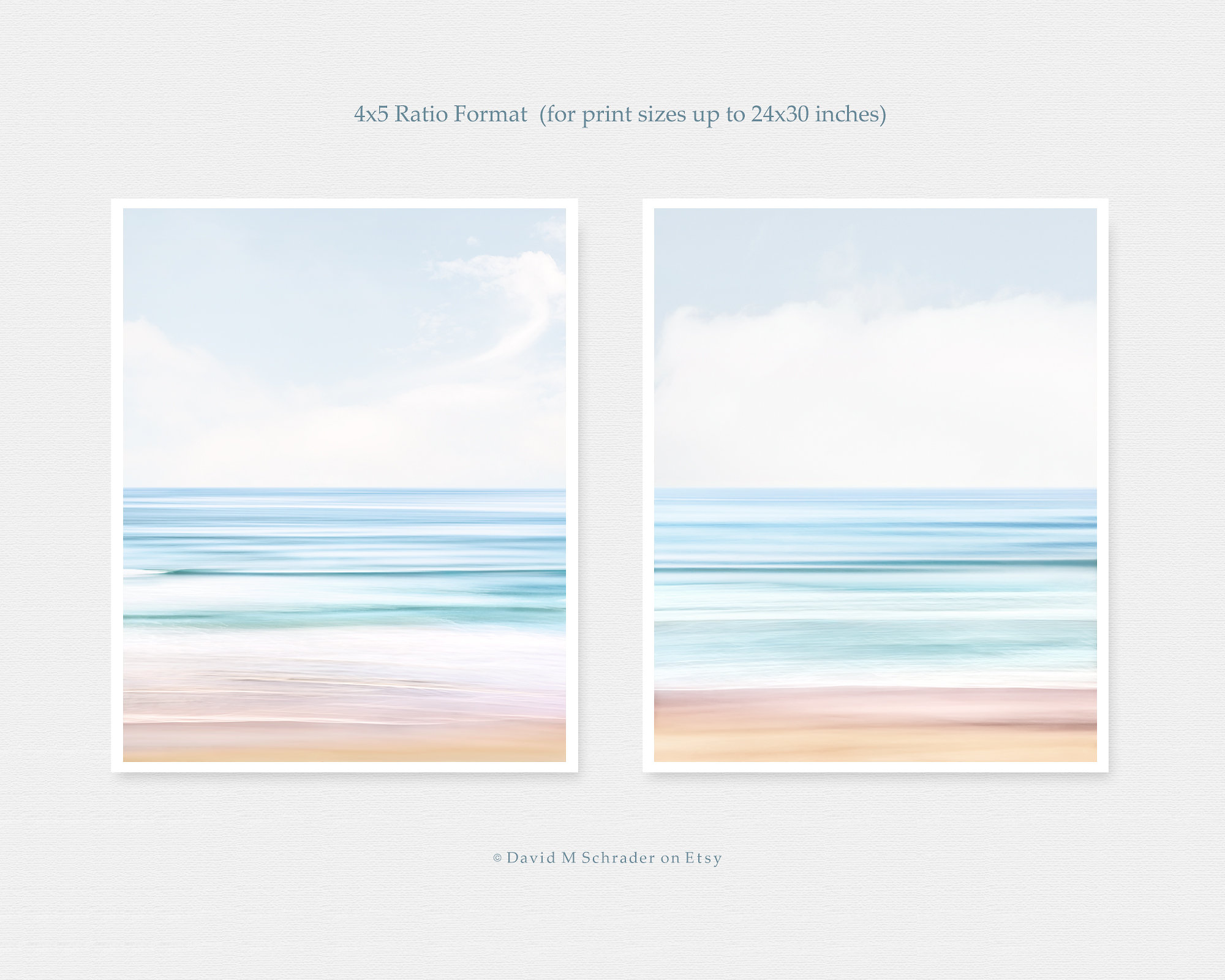 Set of 2 Wave Prints Ocean Wave Print Set Seascape Diptych - Etsy