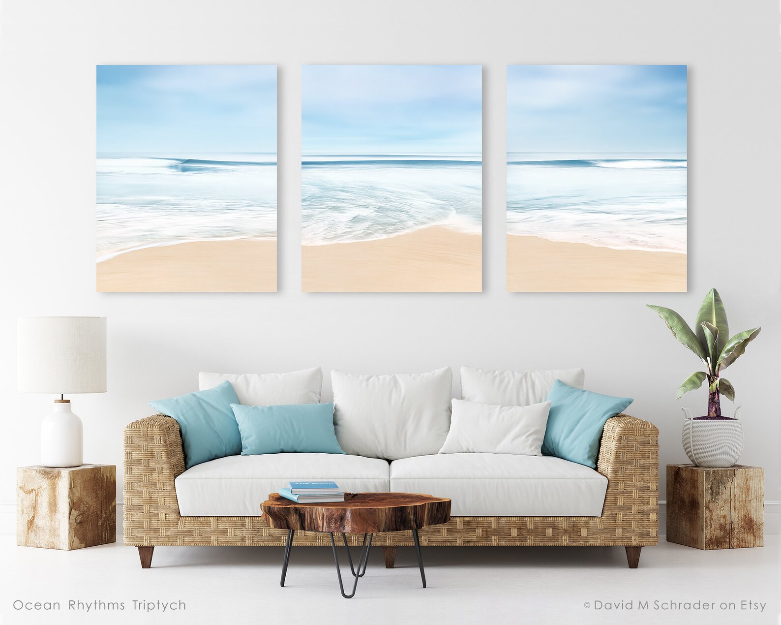 Set of 3 Wave Prints, Ocean Wave Triptych, Surf Print Set, Surf Wall ...