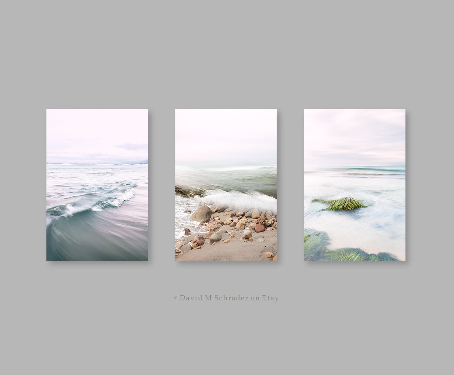 Set of 3 Seascape Prints Ocean Triptych Beach Print Set - Etsy