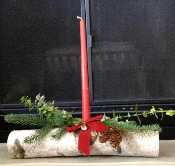 White Birch Yule Log Ready to Decorate Free Domestic Shipping - Etsy