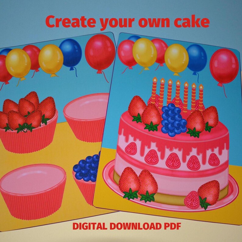 Printable DIY Project Happy Birthday Cakes, Paper Doll House, Cake ...