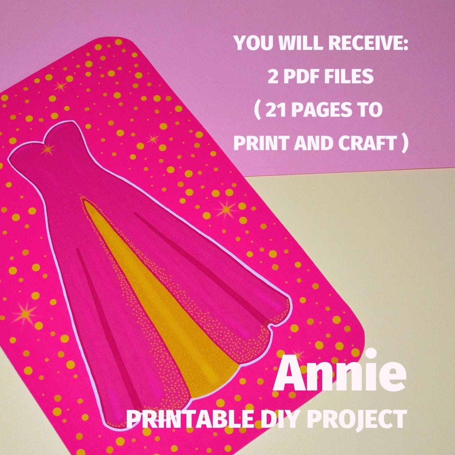 Printable DIY Project Paper Doll Annie, 10 Dresses & Shoes, Dress up ...