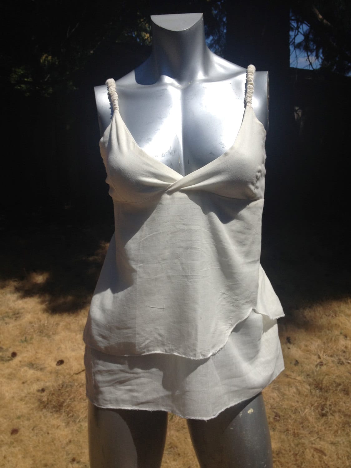 Spaghetti Strap White Cotton - Etsy