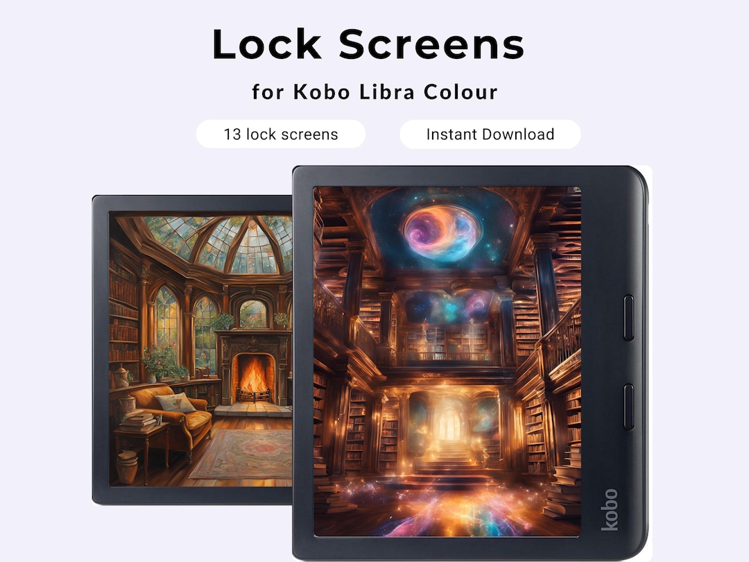 Kobo Libra Colour Lock Screens Magical Library Images Tablet Design ...