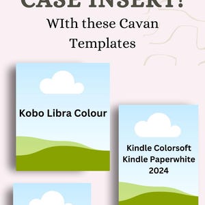 Kindle and Kobo Insert Template Bundle Case Digital Download Kindle Case Insert Pack Cover ...