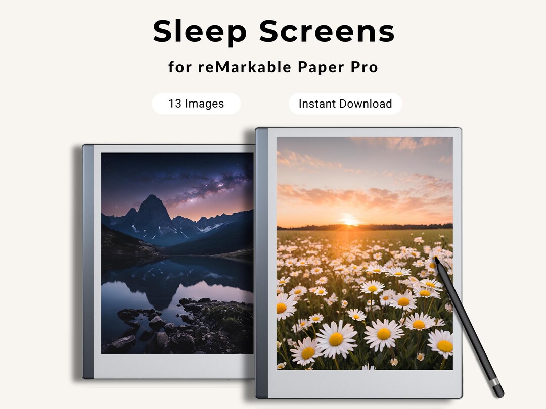 Remarkable Paper Pro Sleep Screens Nature Images Template Accessories ...
