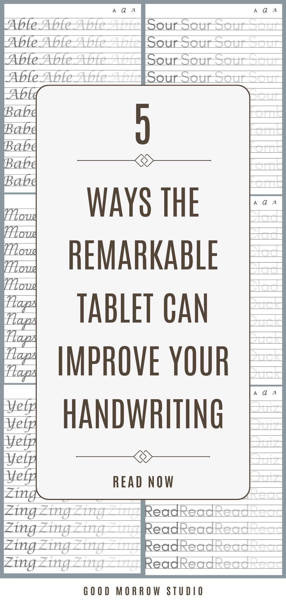 Remarkable Paper Pro Digital Handwriting Practice Educational Workbook ...