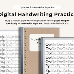 Remarkable Paper Pro Digital Handwriting Practice Educational Workbook ...