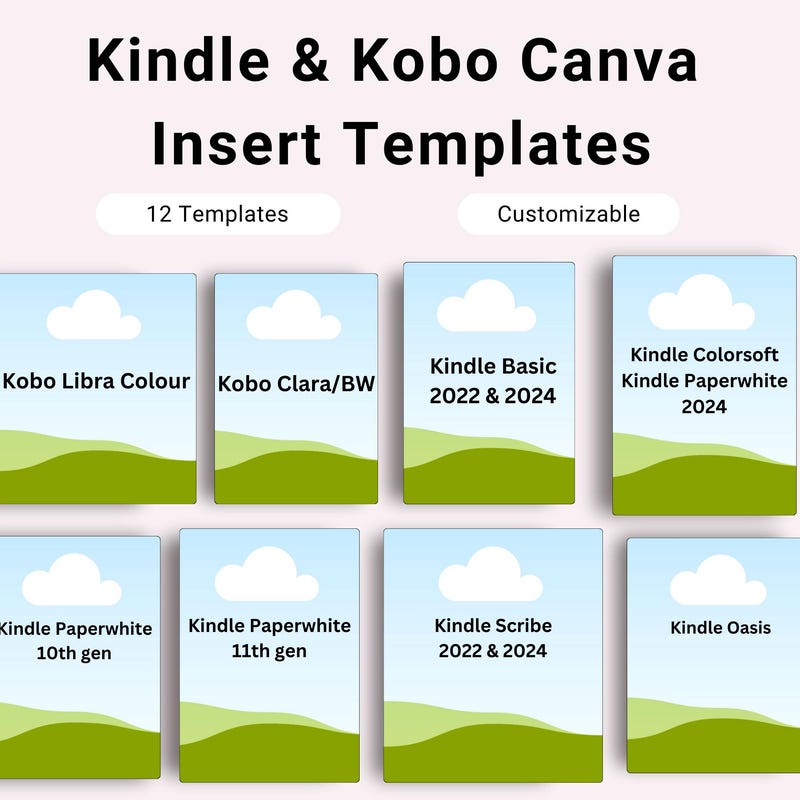 Printable Kindle Insert - Etsy