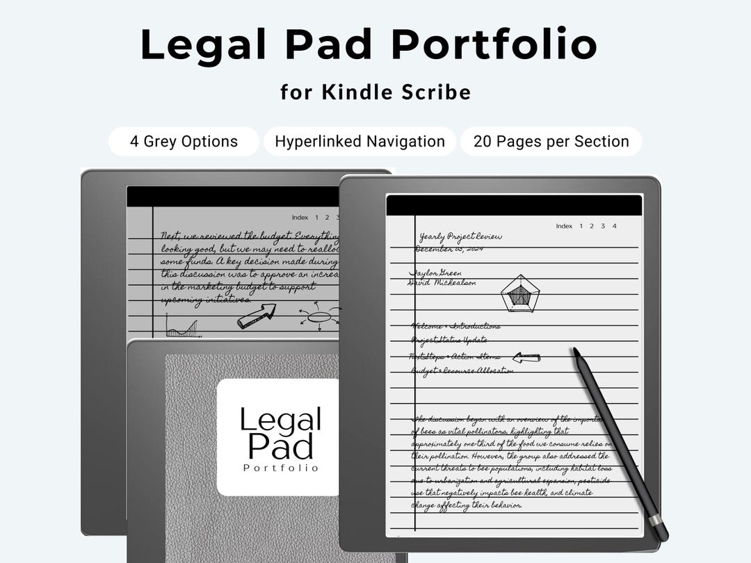 Kindle Scribe Legal Pad Template Digital Note Taking Template ...