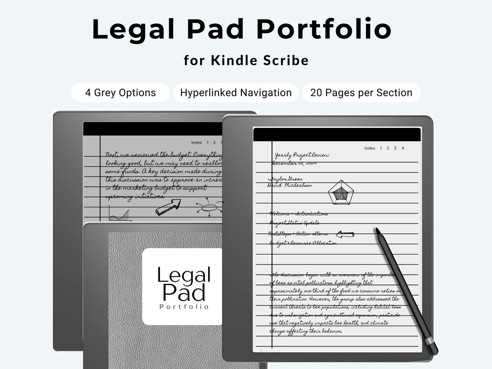 Kindle Scribe Legal Pad Template Digital Note Taking Template ...